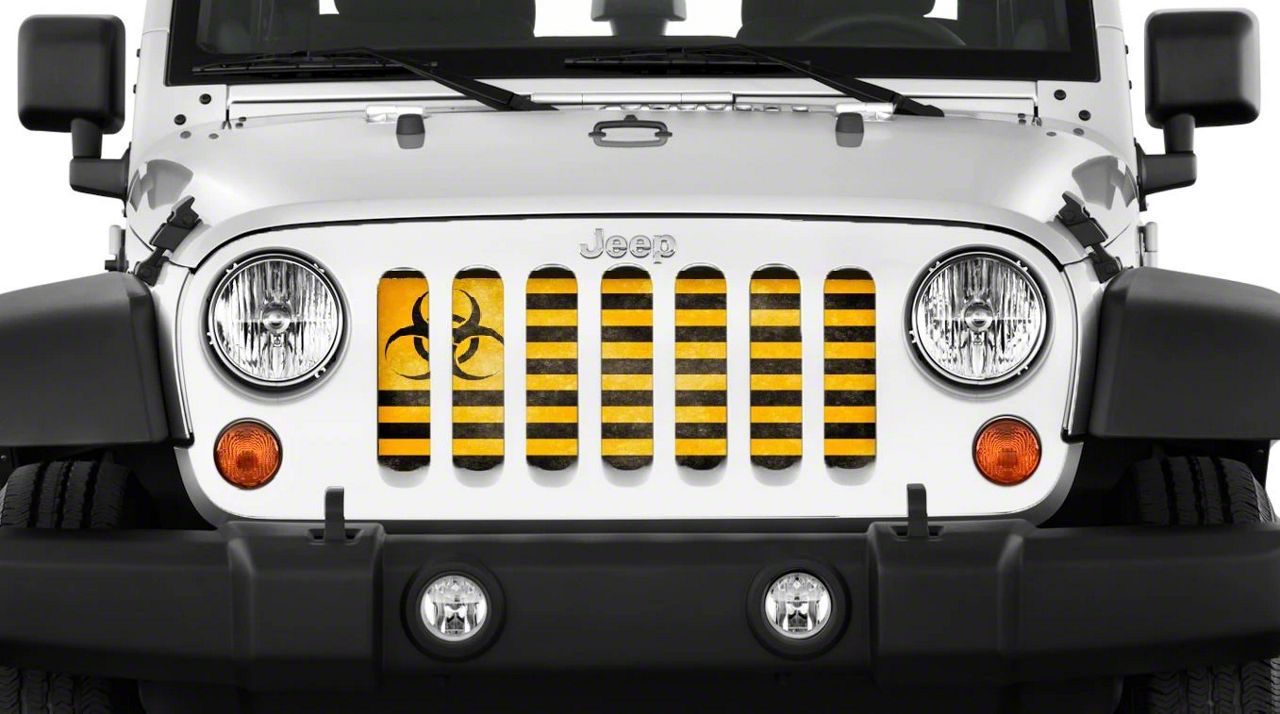 Jeep Wrangler Grille Insert; Biohazard (76-86 Jeep CJ5 & CJ7) - Free ...