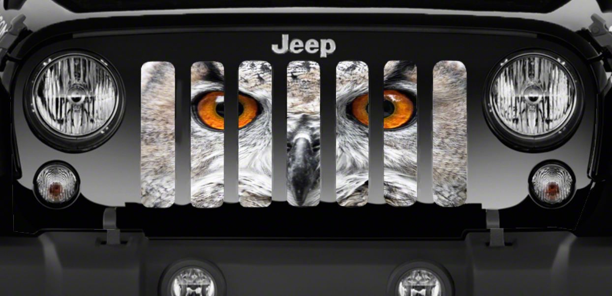 Jeep Wrangler Grille Insert; Night Owl (18-23 Jeep Wrangler JL w/o ...