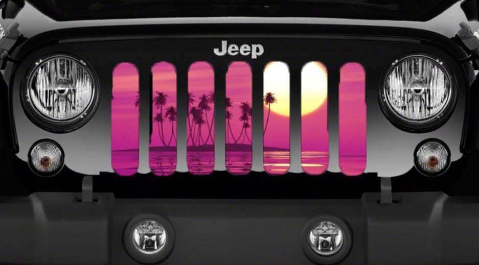 Jeep Wrangler Grille Insert; Pink Beach (76-86 Jeep CJ5 & CJ7) - Free ...