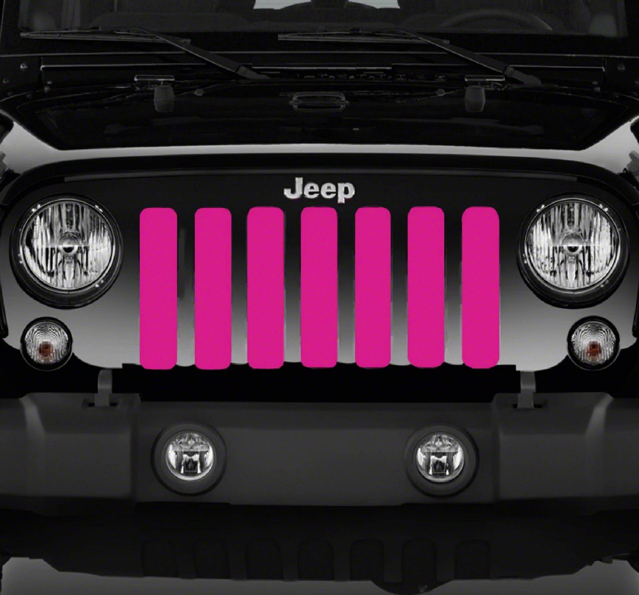 Jeep Wrangler Grille Insert; Solid Pink (97-06 Jeep Wrangler TJ) - Free ...