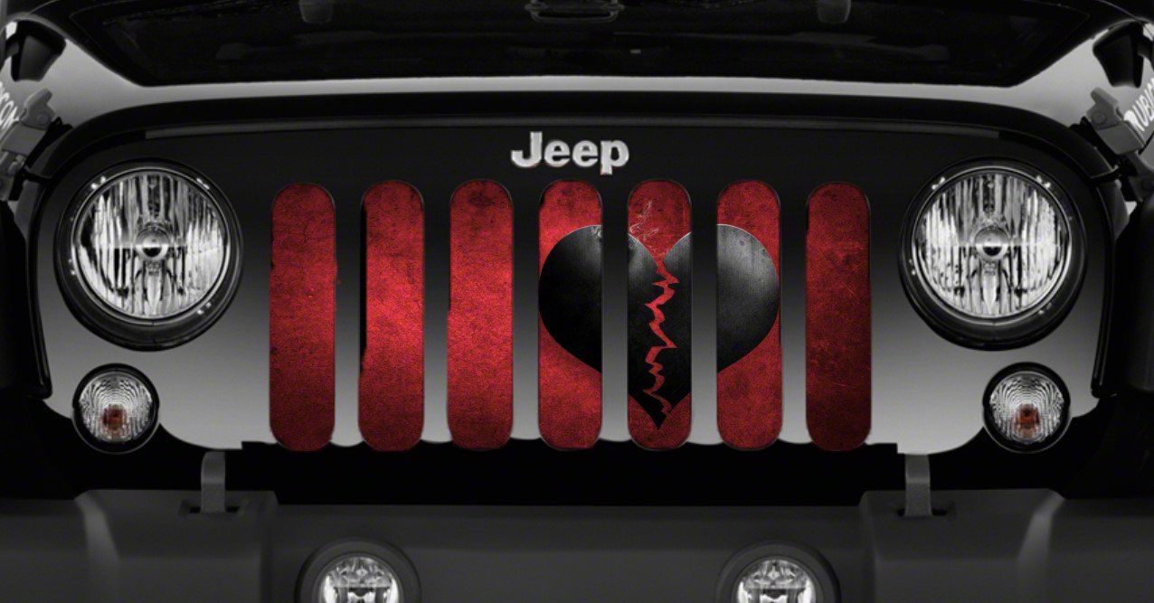 Jeep Wrangler Grille Insert; Tainted Love (07-18 Jeep Wrangler JK ...