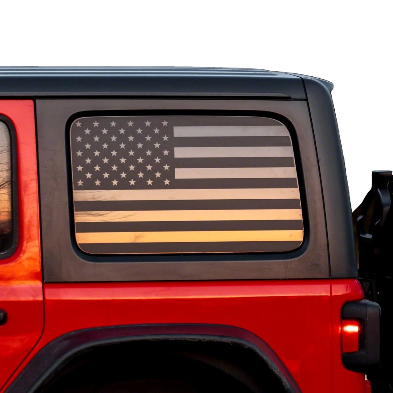 Jeep Wrangler Hard Top American Flag Window Graphic (18-26 Jeep ...