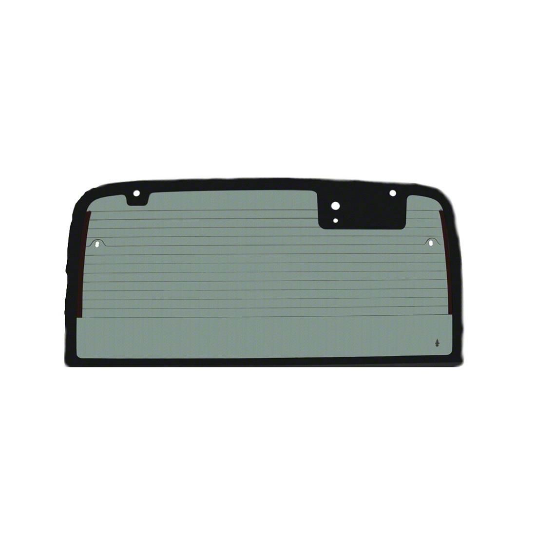 Jeep Wrangler Hard Top Back Glass with Defrost; Gray Tint (97-02 Jeep ...
