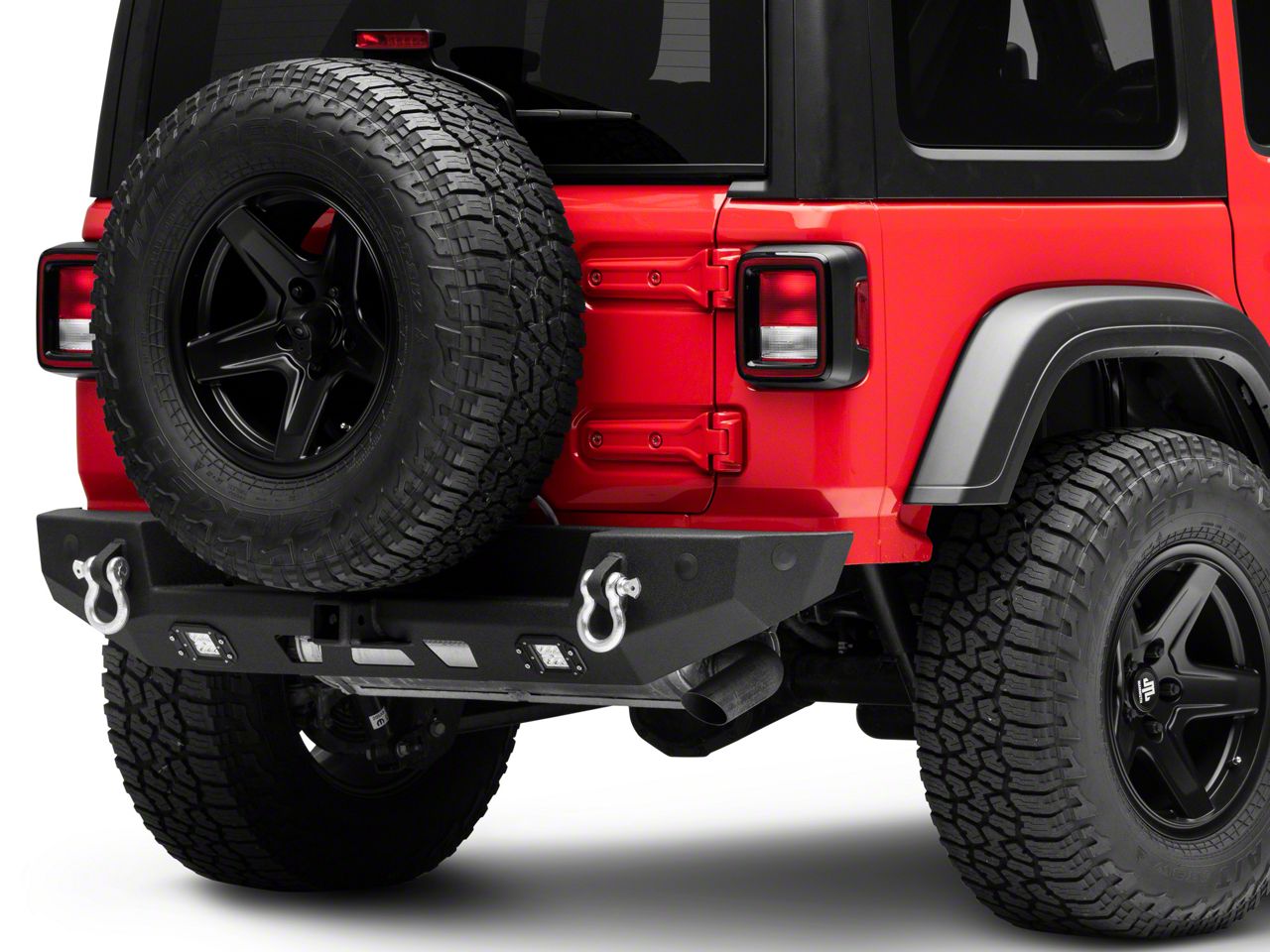 Jeep Wrangler Heavy Duty Rear Bumper with Hitch (18-26 Jeep Wrangler JL ...