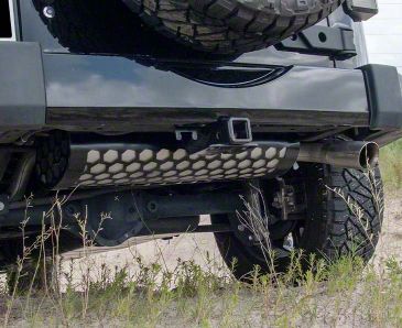 Jeep Wrangler Hexagon Muffler Cover; Yellow Carbon Fiber (07-18 Jeep ...