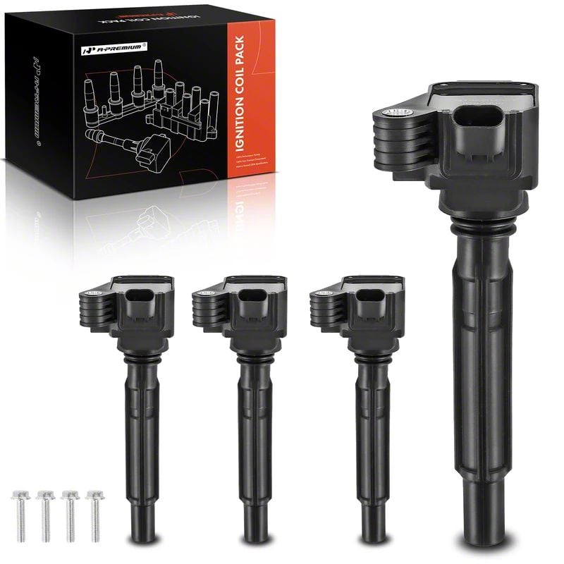 Jeep Wrangler Ignition Coils; Set of Four; Black (18-19 2.0L Jeep ...