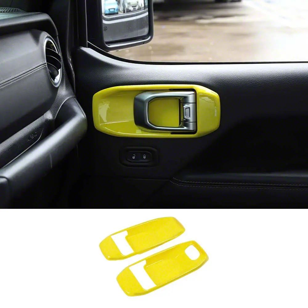 Jeep Wrangler Inner Door Bowl Trim; Yellow (18-26 Jeep Wrangler JL 2 ...