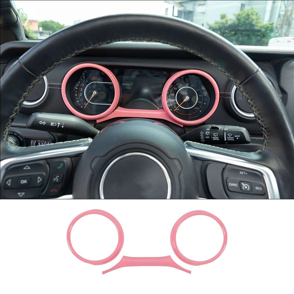 Jeep Wrangler Instrument Cluster Trim Ring; Pink (18-23 Jeep Wrangler ...