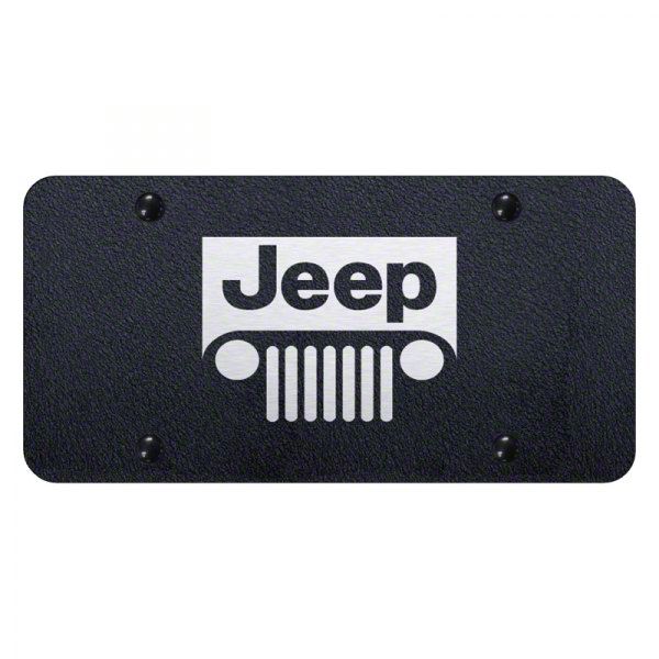 Jeep Wrangler Jeep Grille License Plate; Rugged Black (Universal; Some ...