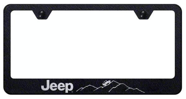 Jeep Wrangler Jeep Mountain Stainless Steel License Plate Frame ...