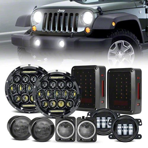 Jeep Wrangler LED All-In-One Light Bundle (07-18 Jeep Wrangler JK ...