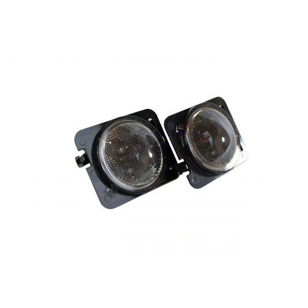Jeep Wrangler LED Front Side Markers Lights; Smoked (07-18 Jeep ...