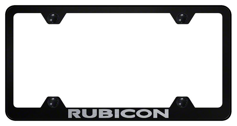Jeep Wrangler Rubicon Laser Etched Wide Body License Plate Frame ...