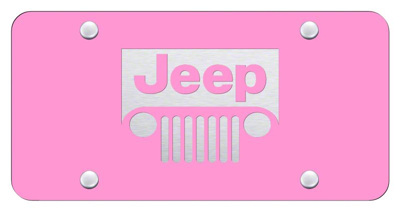 Jeep Wrangler Jeep Grille Laser Etched License Plate (Universal; Some ...