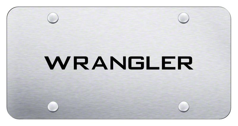 Jeep Wrangler Wrangler Laser Etched License Plate; Brushed (Universal ...
