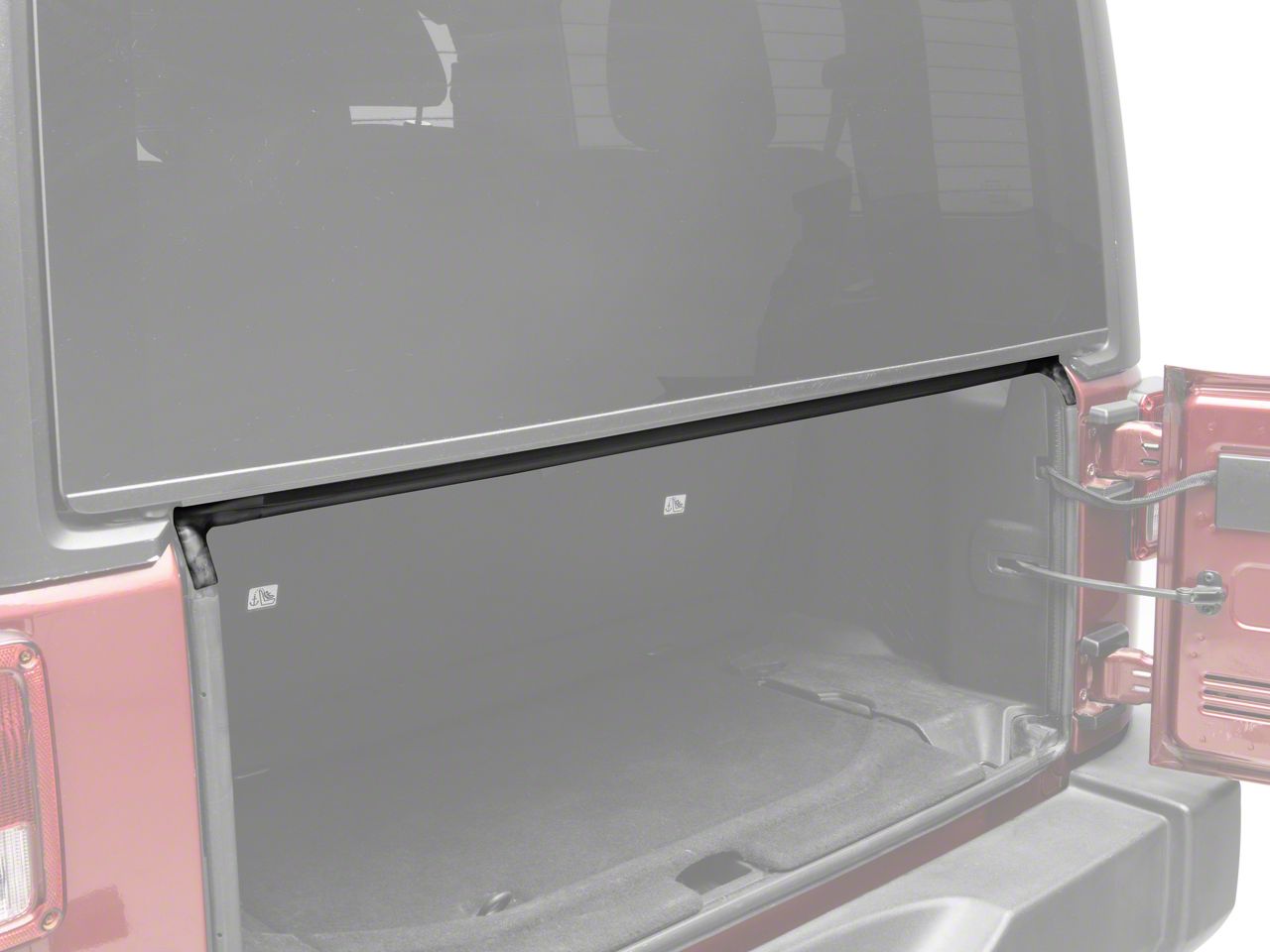 Jeep Wrangler Liftgate Glass Seal and Plastic Retainer Kit; Back Glass ...