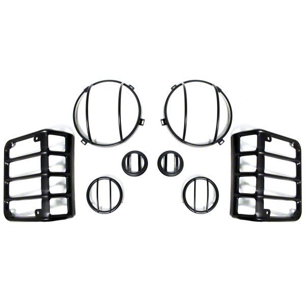 Jeep Wrangler Light Cover Set; Black (07-18 Jeep Wrangler JK) - Free ...