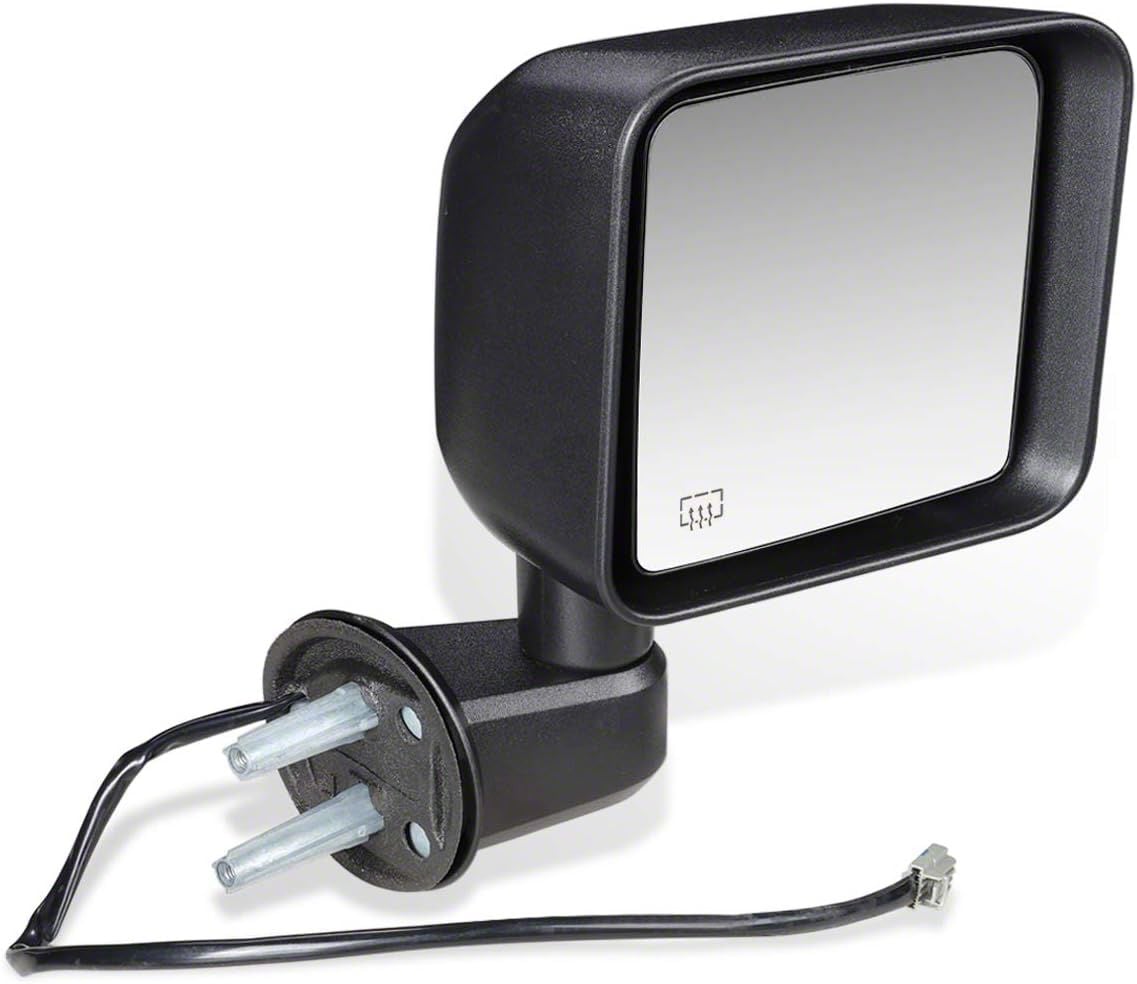 Jeep Wrangler OE Style Powered Heated Mirror; Passenger Side; Textured ...