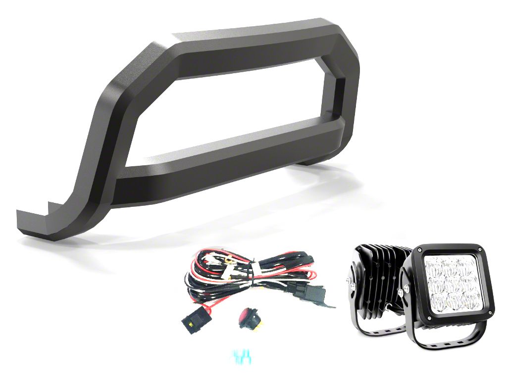 Jeep Wrangler Optimus Sport Bull Bar with 4.50-Inch LED Cube Lights ...