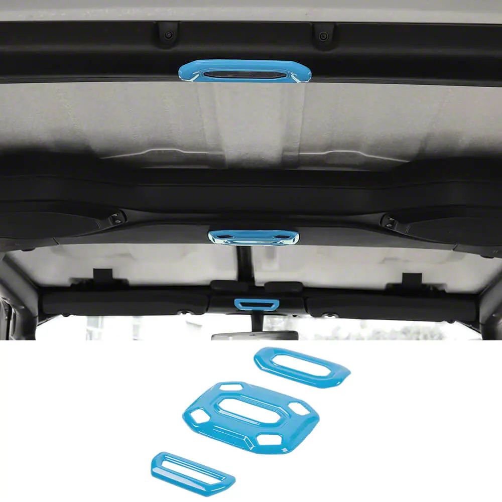 Jeep Wrangler Overhead Light Trim Covers; Light Blue (18-23 Jeep ...