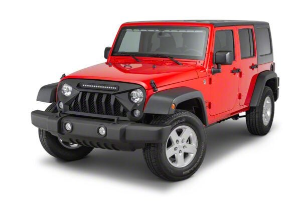 Jeep Wrangler Pilot Grille; Unpainted (07-18 Jeep Wrangler JK) - Free ...