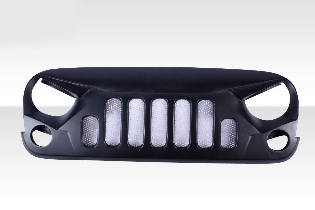 Jeep Wrangler Predator Grille; Unpainted (07-18 Jeep Wrangler JK ...