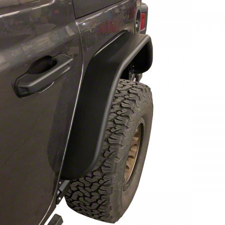 Jeep Wrangler Rear Tube Fender Flares; Black (18-26 Jeep Wrangler JL ...