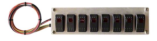 American Autowire Jeep Wrangler Rocker Switch Panel; 8-Position 510923 ...