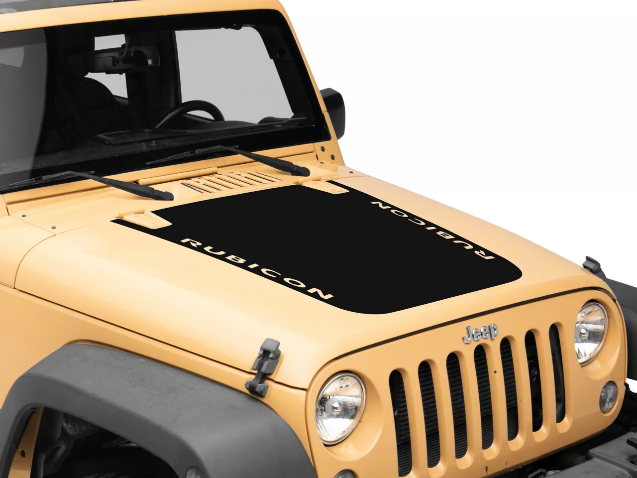 Jeep Licensed by RedRock Jeep Wrangler Rubicon Hood Decal; Black ...