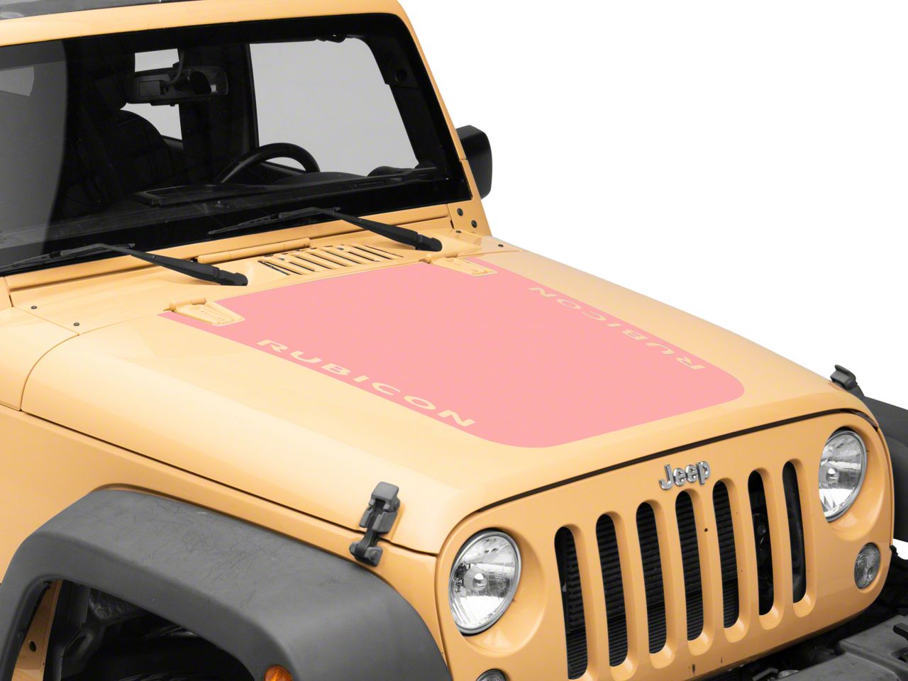 Jeep Licensed by RedRock Jeep Wrangler Rubicon Hood Decal; Pink J165099 ...