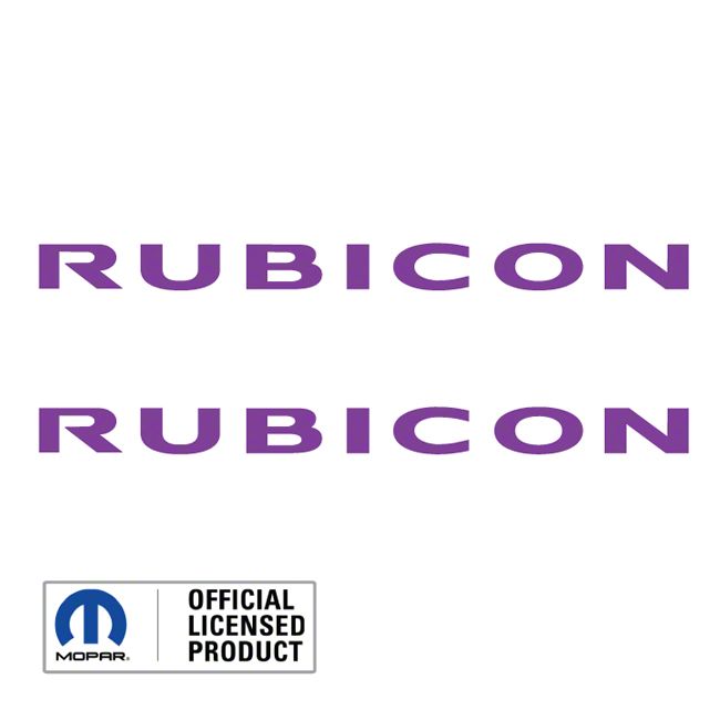 Jeep Wrangler RUBICON Hood Decal; Purple (97-18 Jeep Wrangler TJ & JK ...