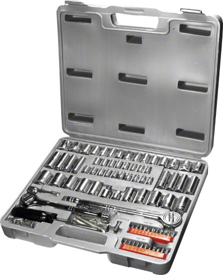 Jeep Wrangler SAE/Metric Ratchet and Socket Set with Carrying Case; 100 ...