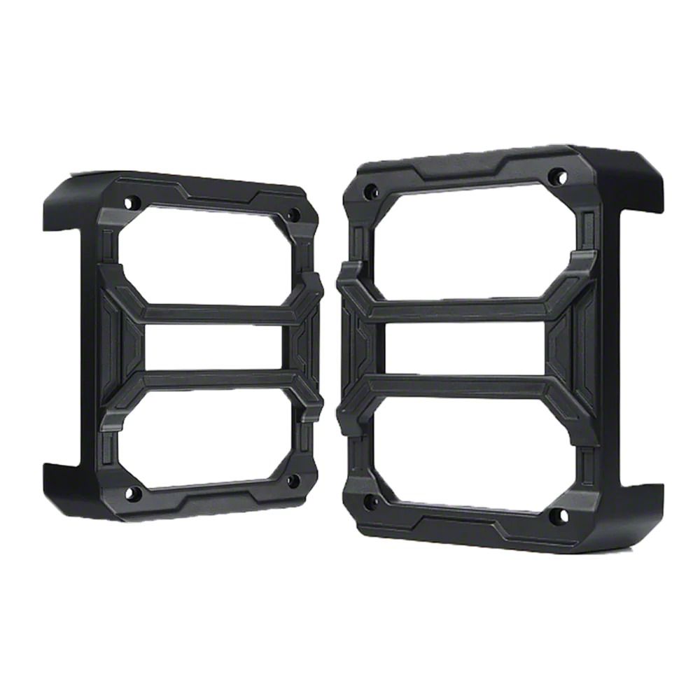 Jeep Wrangler Shield Series Tail Light Guards; Black (07-18 Jeep ...