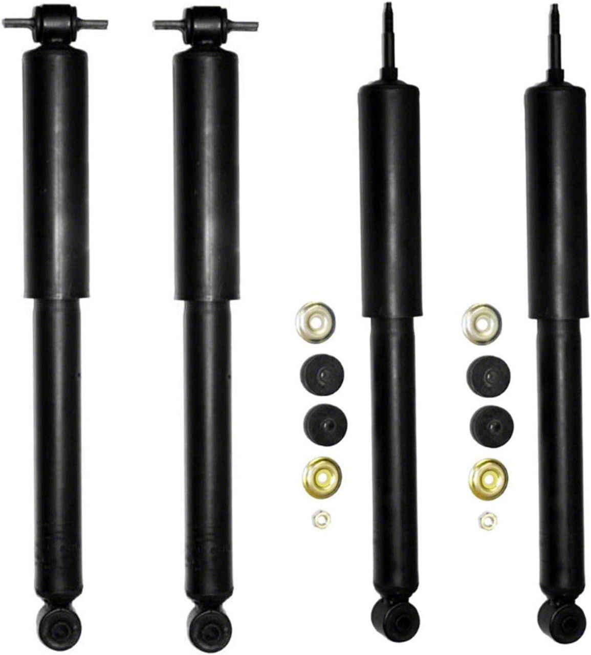 Jeep Wrangler Front and Rear Shocks (07-18 Jeep Wrangler JK, Excluding ...