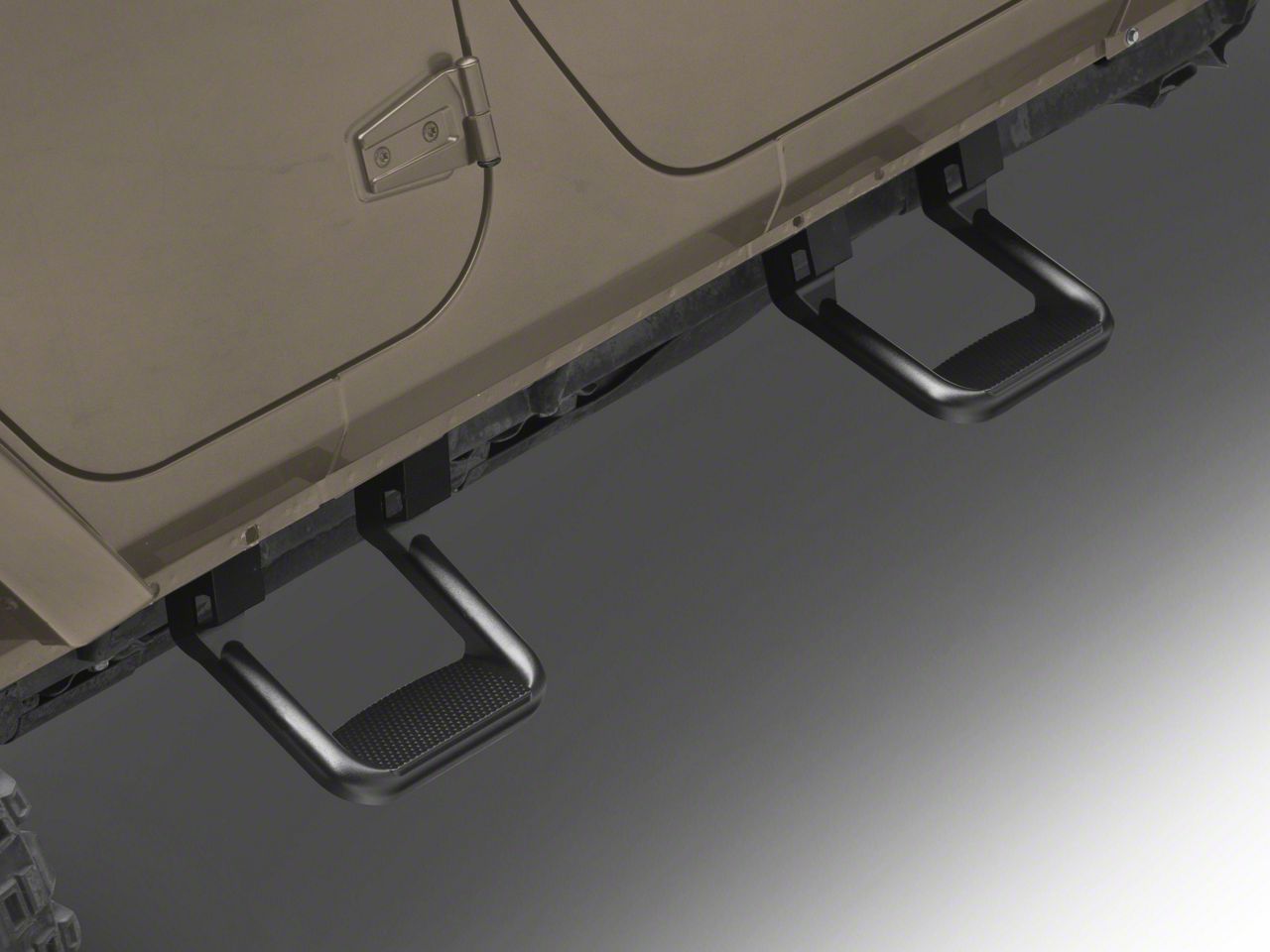 Jeep Wrangler Side Hoop Steps; Black (Universal; Some Adaptation May Be ...