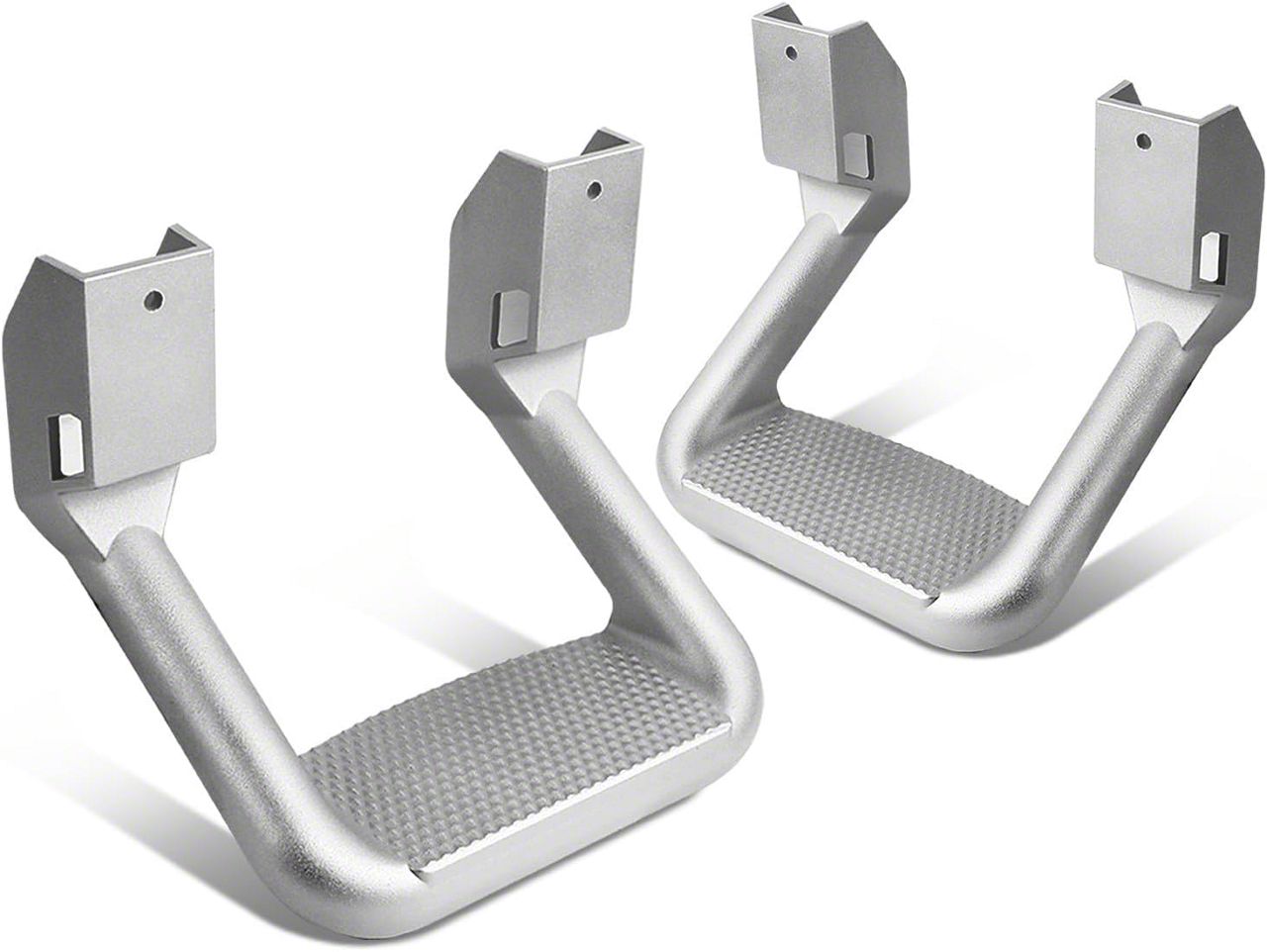 Jeep Wrangler Side Hoop Steps; Silver (Universal; Some Adaptation May ...