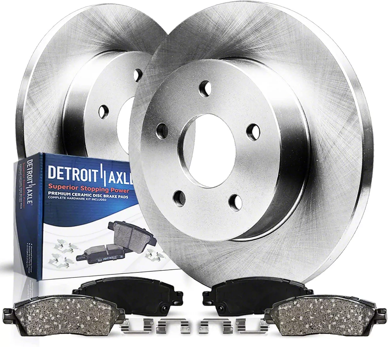 Jeep Wrangler Solid Brake Rotor and Pad Kit; Rear (03-06 Jeep Wrangler ...