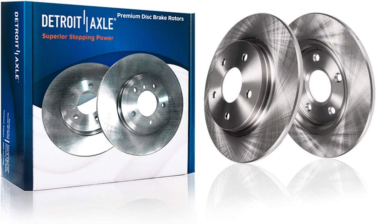 Jeep Wrangler Solid Rotors; Rear Pair (03-06 Jeep Wrangler TJ w/ Rear ...