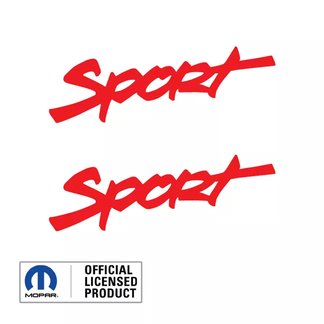 Jeep Wrangler SPORT Script Side Logo; Red (97-06 Jeep Wrangler TJ ...