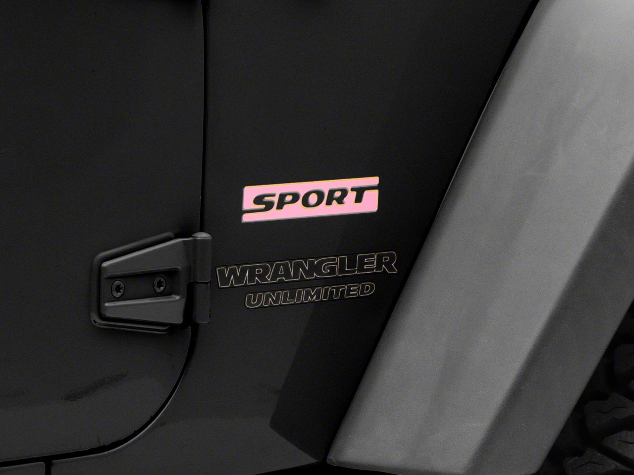 Jeep Licensed by RedRock Jeep Wrangler Sport Side Logo; Pink J163322 ...