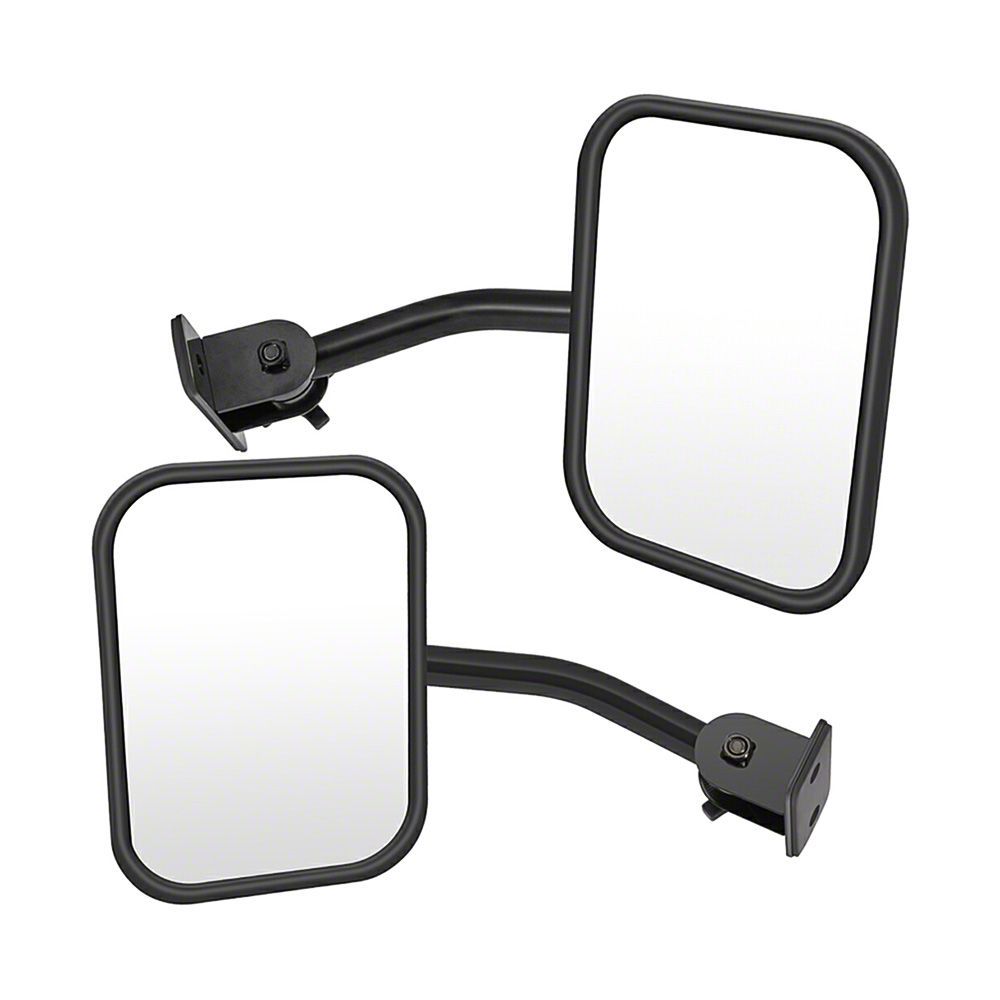 Jeep Wrangler Square Side Mirrors (97-18 Jeep Wrangler TJ & JK) - Free ...
