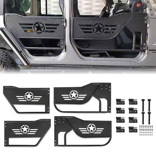 Jeep Wrangler Star Syle Tube Doors with Side View Mirrors (07-18 Jeep ...
