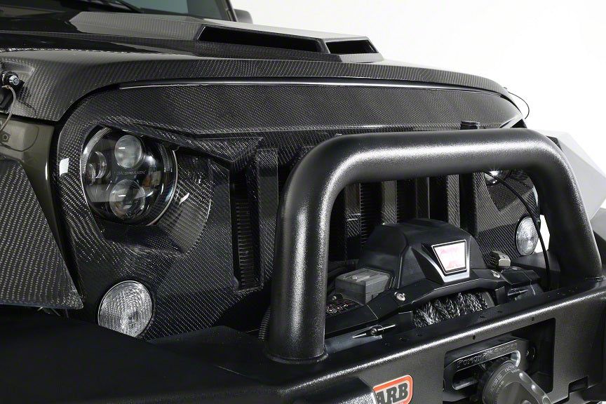 Jeep Wrangler Stealth Grille; Fiberglass (07-18 Jeep Wrangler JK ...