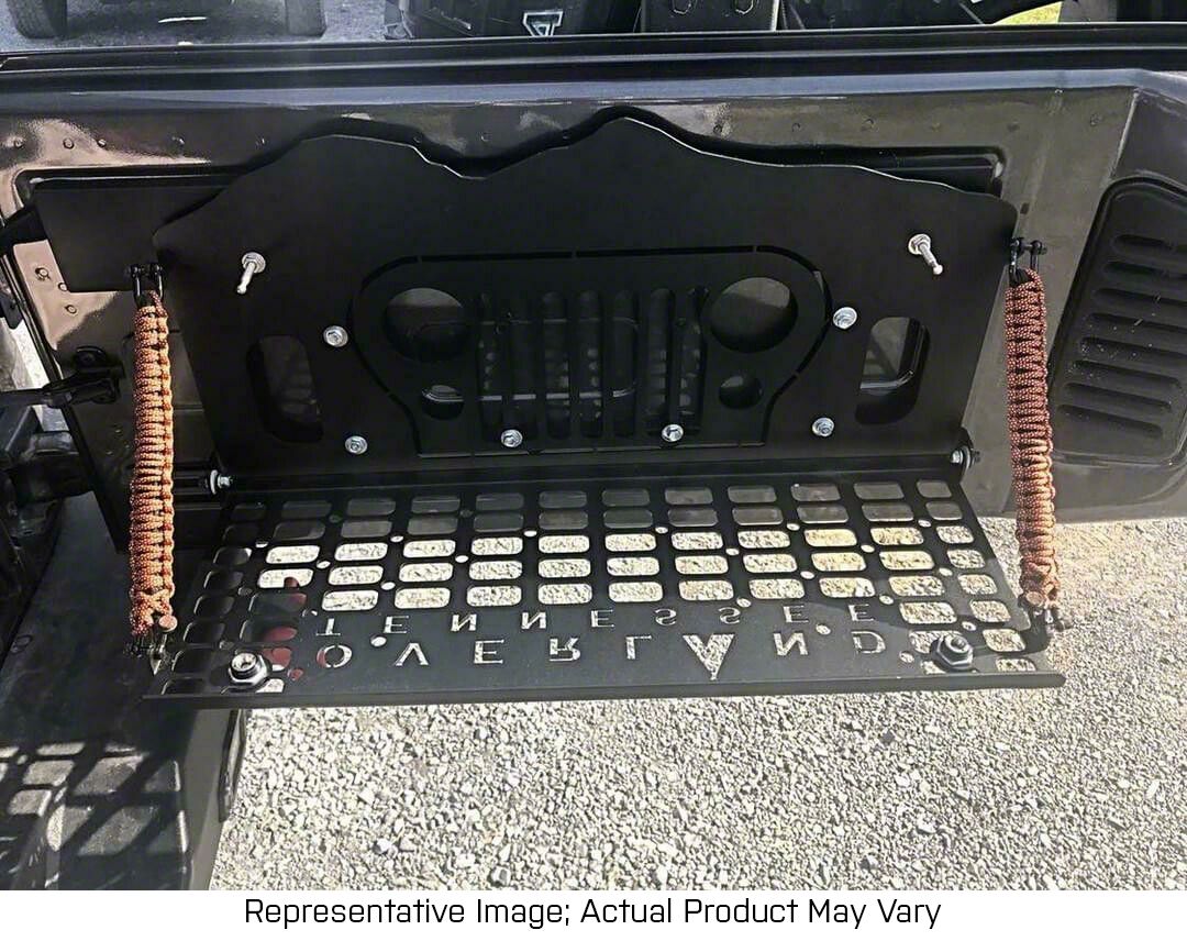 Orange Boxx Fabrication Jeep Wrangler Tailgate Fold Down Table Jeep-JKS ...