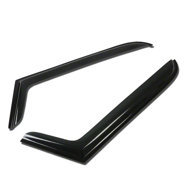 Jeep Wrangler Tape-On Front and Rear Window Visors; Dark Smoke (97-06 ...