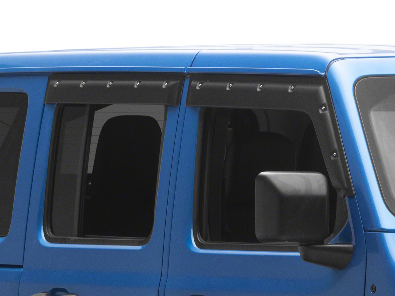 Jeep Wrangler Tough Guard FormFit Window Visors; Front and Rear (18-22 ...