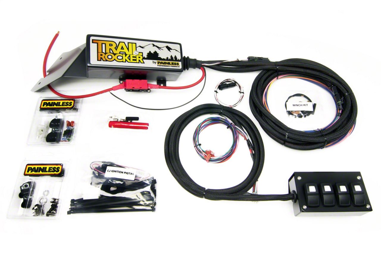 Jeep Wrangler Trail Rocker Switch System with Overhead Switch Box (76 ...