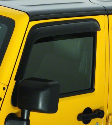 Jeep Wrangler Ventvisor Side Window Deflectors; Front; Smoke (07-18 ...