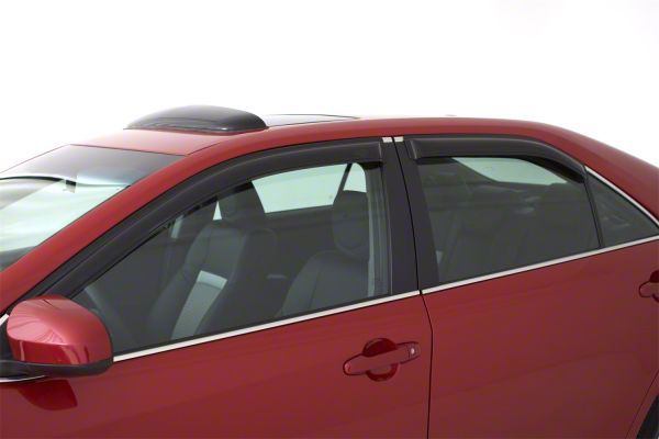 Jeep Wrangler Ventvisor Window Deflectors; Front and Rear; Smooth Black ...