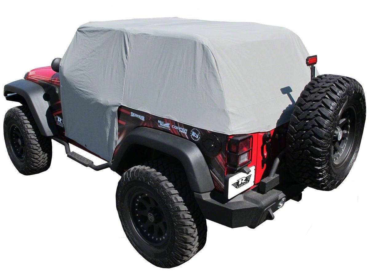Jeep Wrangler Waterproof Cab Cover with Door Flaps; Gray (07-18 Jeep ...